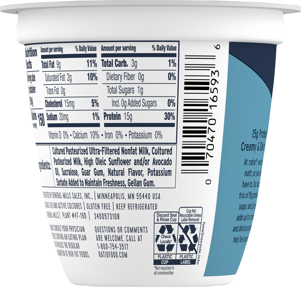 Ratio Trio Dairy Snack, Coconut-Planogram-Back