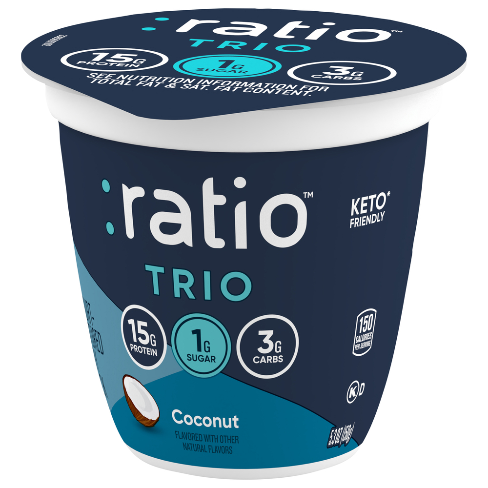 Ratio Trio Dairy Snack, Coconut-Front-Right-Elevated