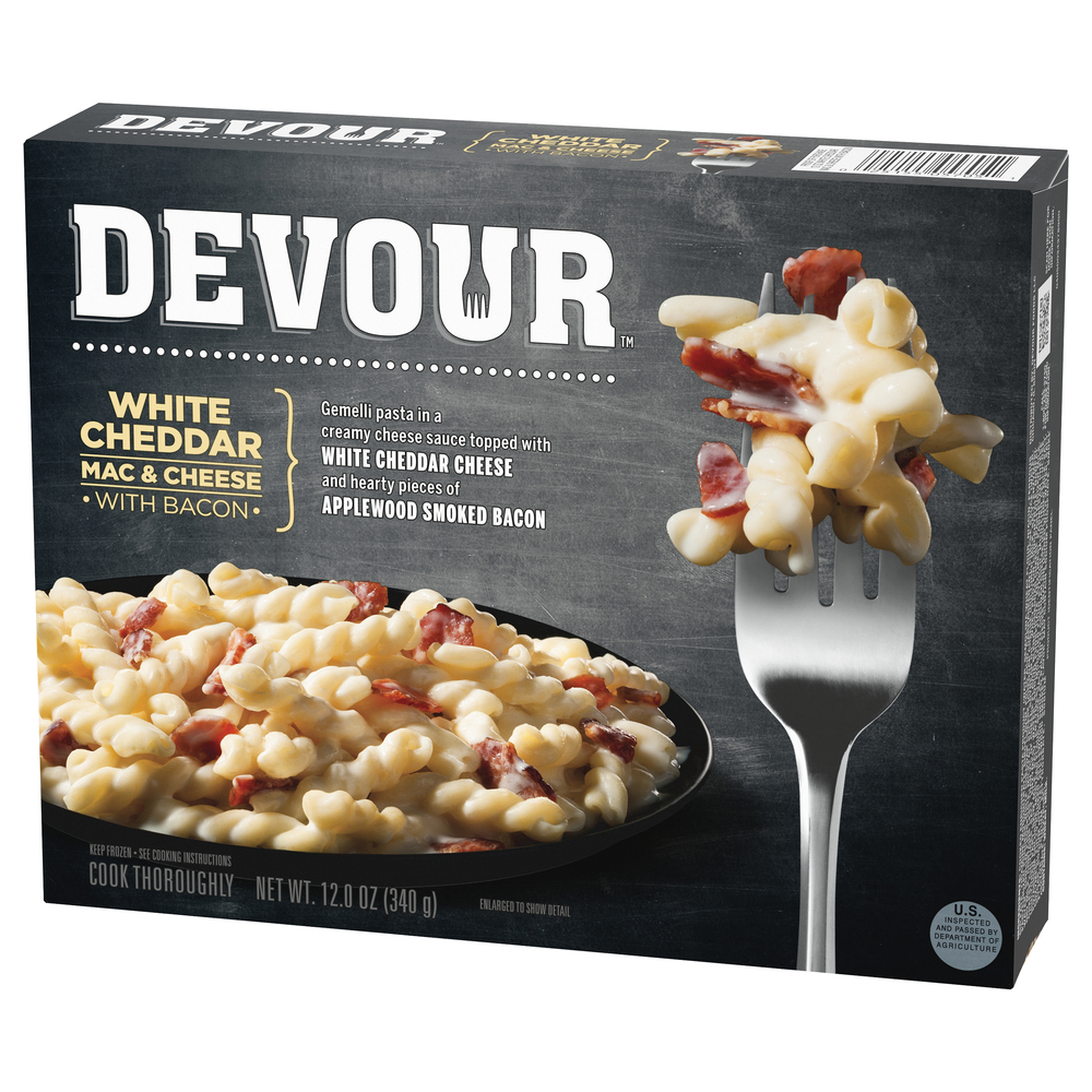 Devour Mac & Cheese, with Bacon, White Cheddar-Front-Right-Elevated