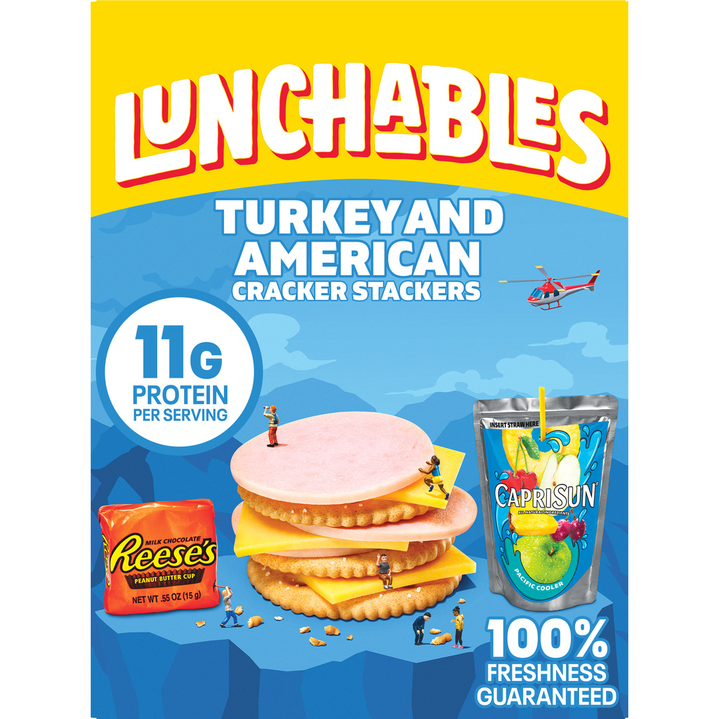 Lunchables Cracker Stackers, Turkey and American-Hero