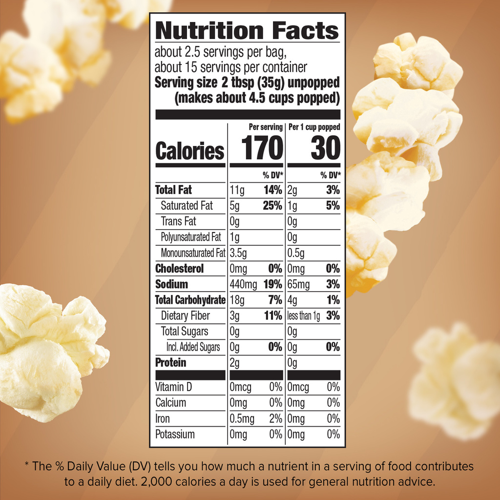 Orville Redenbacher's Naturals Popping Corn, Simply Salted, 6 Classic ...