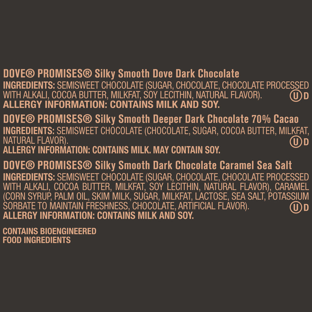 Dove Silky Smooth Promises Dark Chocolate, Dark Collection, Large Bag ...