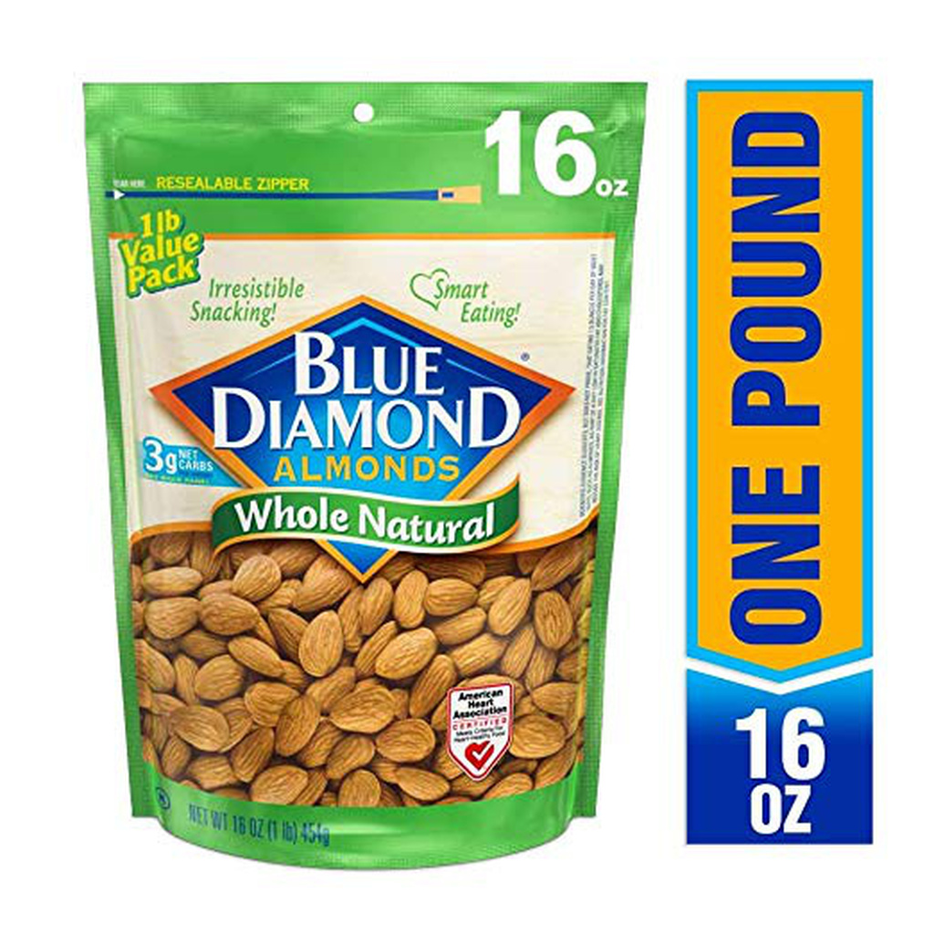 Blue Diamond Almonds, Whole Natural, Value Pack-Hero