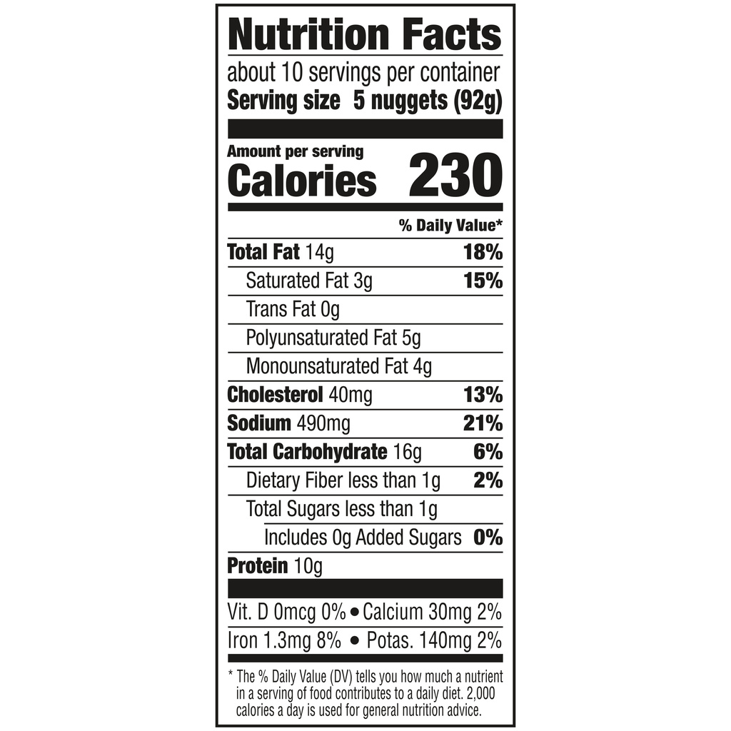 Banquet Chicken Nuggets-Nutrition-Facts