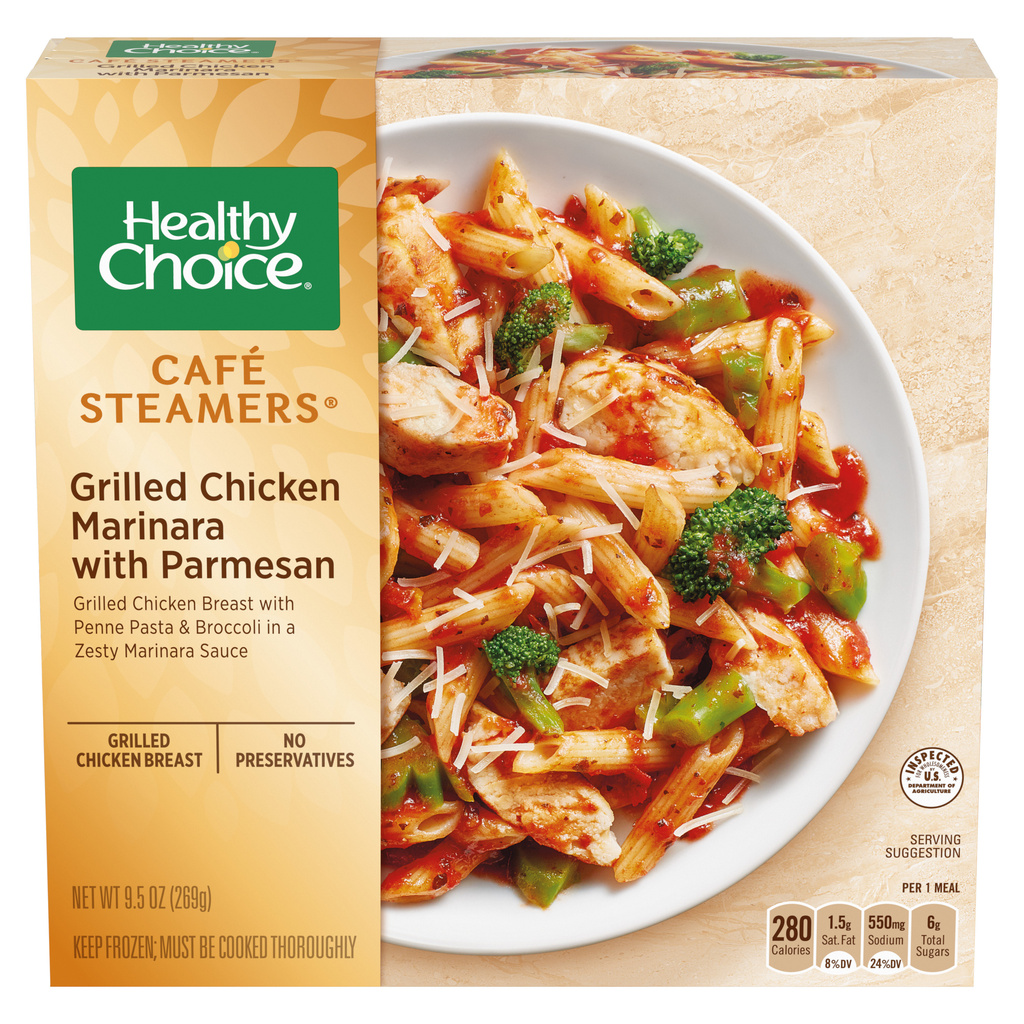 Healthy Choice Cafe Steamers Chicken Marinara, with Parmesan, Grilled-Hero
