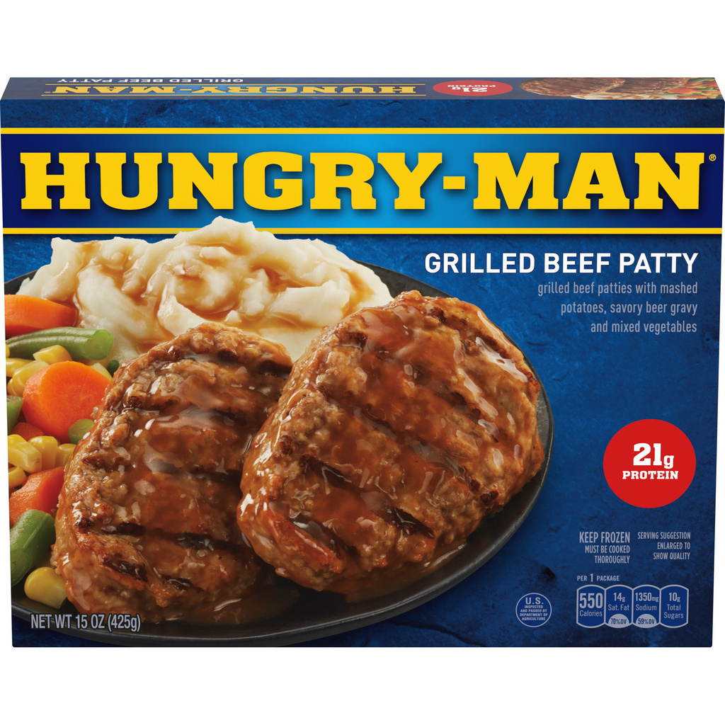 Hungry-Man Grilled Beef Patty-Hero