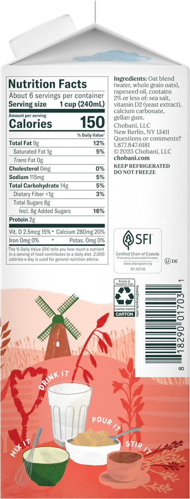 Chobani Oatmilk, Extra Creamy-Planogram-Right