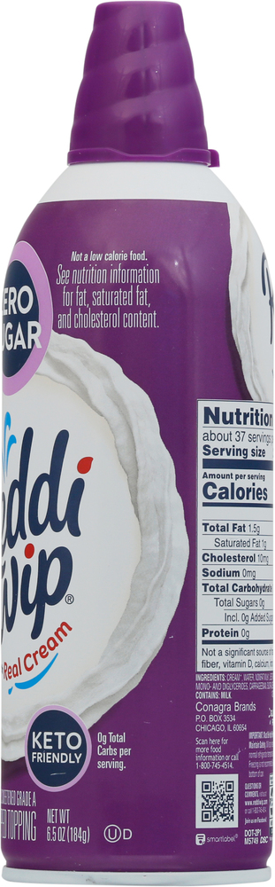 Reddi Wip Zero Sugar Dairy Whipped Topping-Planogram-Right