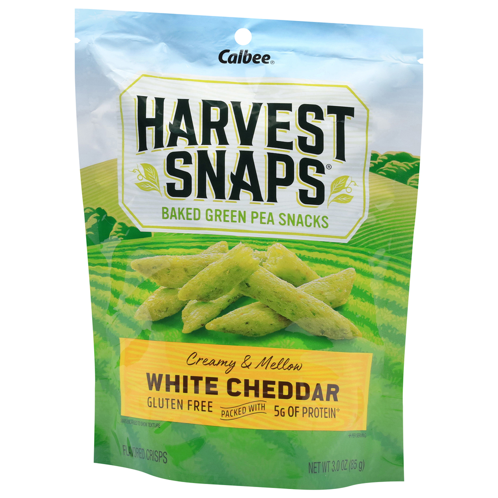 Harvest Snaps Green Pea Snacks, Baked, Creamy & Mellow, White Cheddar ...