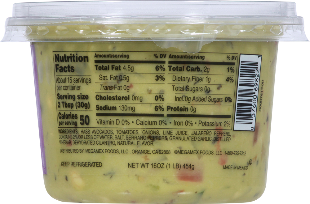 MegaMex Foods Guacamole, Homestyle-Planogram-Right