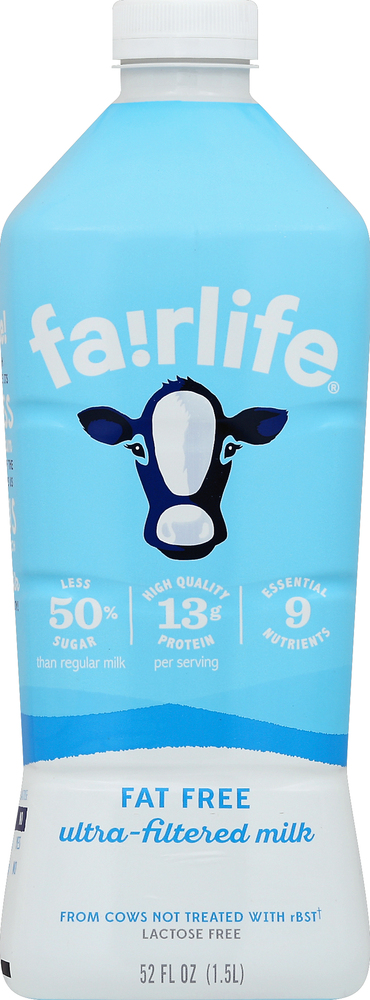 Fairlife Milk, Ultra-Filtered, Fat Free-Ecom