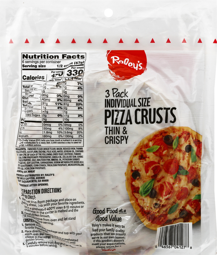 Raley's Thin & Crispy Pizza Crusts, Individual Size-Planogram-Back