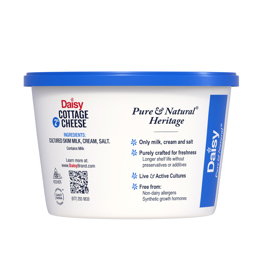 Daisy Pure & Natural Cottage Cheese, Low Fat, Small Curd, 2% Milkfat ...