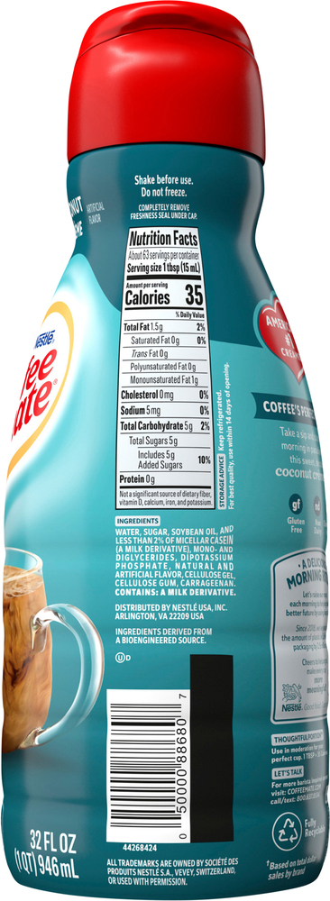 Coffee-Mate Creamer, Non-Dairy, Coconut Creme-Planogram-Right
