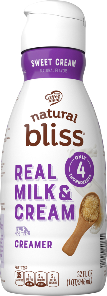 Natural Bliss Natural Bliss Creamer, Real Milk & Cream, Sweet Cream ...