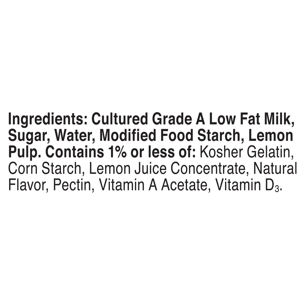 Yoplait Original Yogurt, Low Fat, Lemon Burst-Ingredients