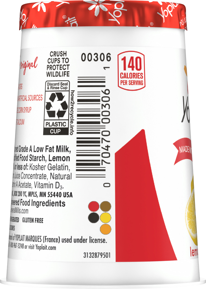Yoplait Original Yogurt, Low Fat, Lemon Burst-Planogram-Left