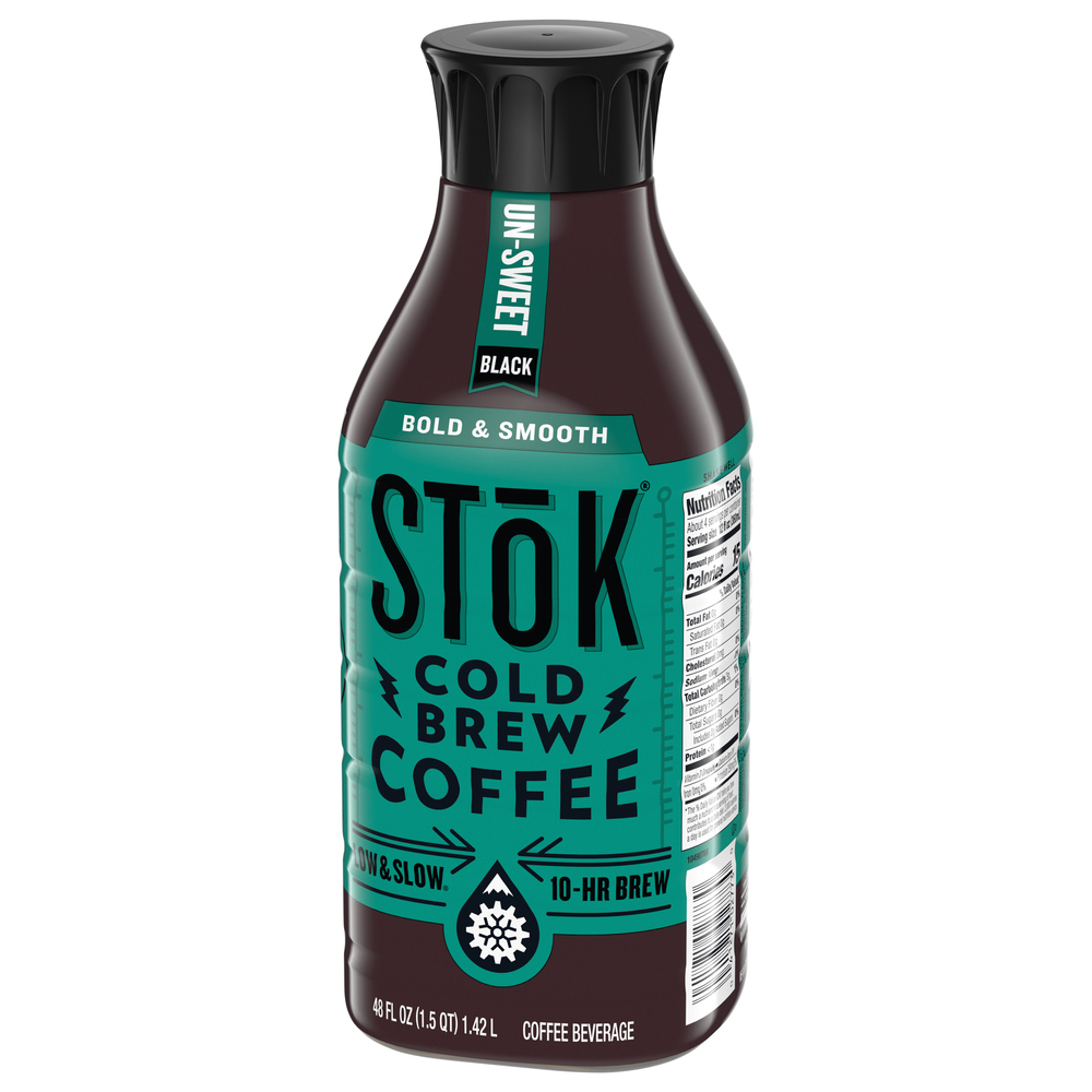 Stok Coffee Beverage, Cold Brew, Bold & Smooth, Un-Sweet, Black-Front ...