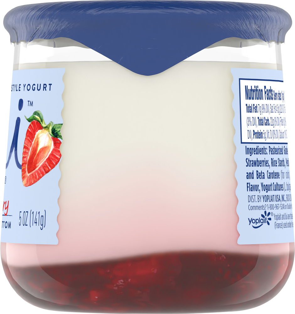 Oui Yogurt, Strawberry, Fruit on the Bottom, Whole Milk French Style ...
