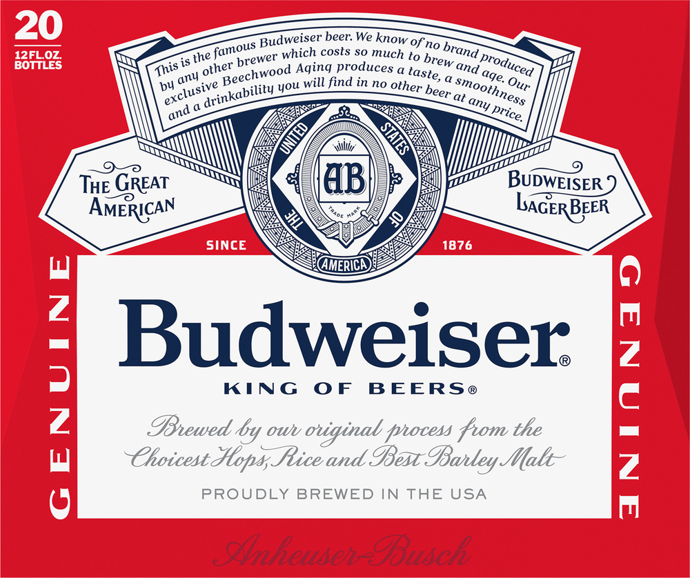 budweiser back label