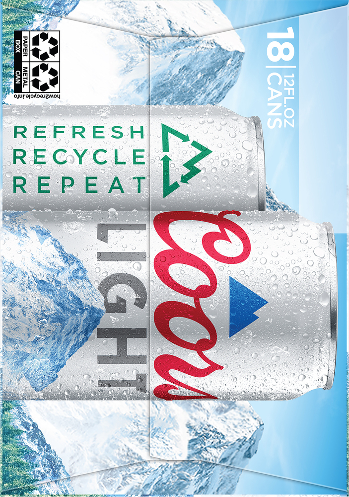 Coors Light Pale Lager Beer, Cans-Planogram-Right