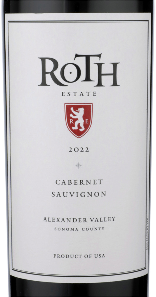 Roth Estate Cabernet Sauvignon California Red Wine-Planogram-Back