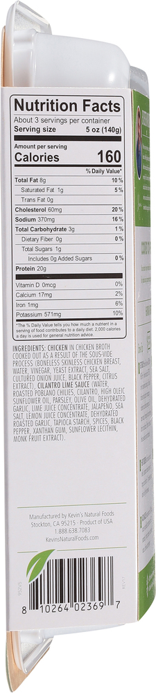Kevin's Natural Foods Cilantro Lime Chicken, Paleo, Mild-Planogram-Right