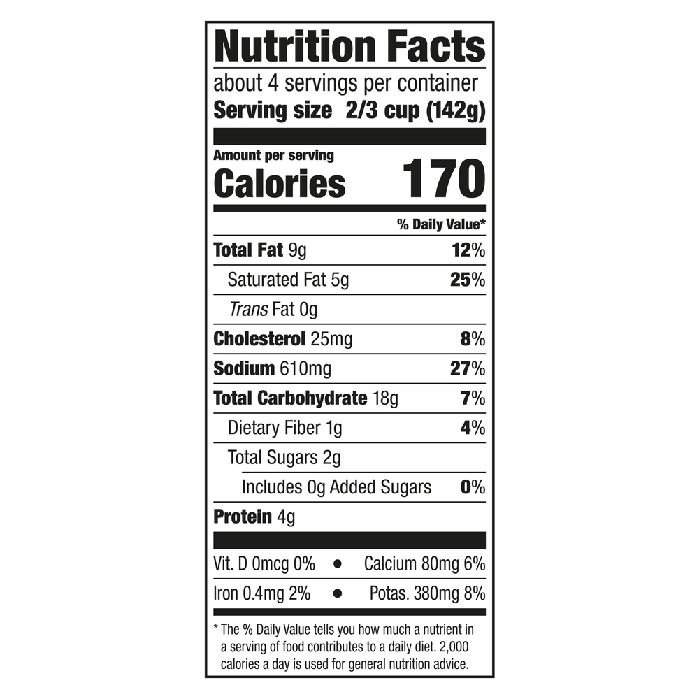 Hormel Mashed Potatoes, Loaded-Nutrition-Facts