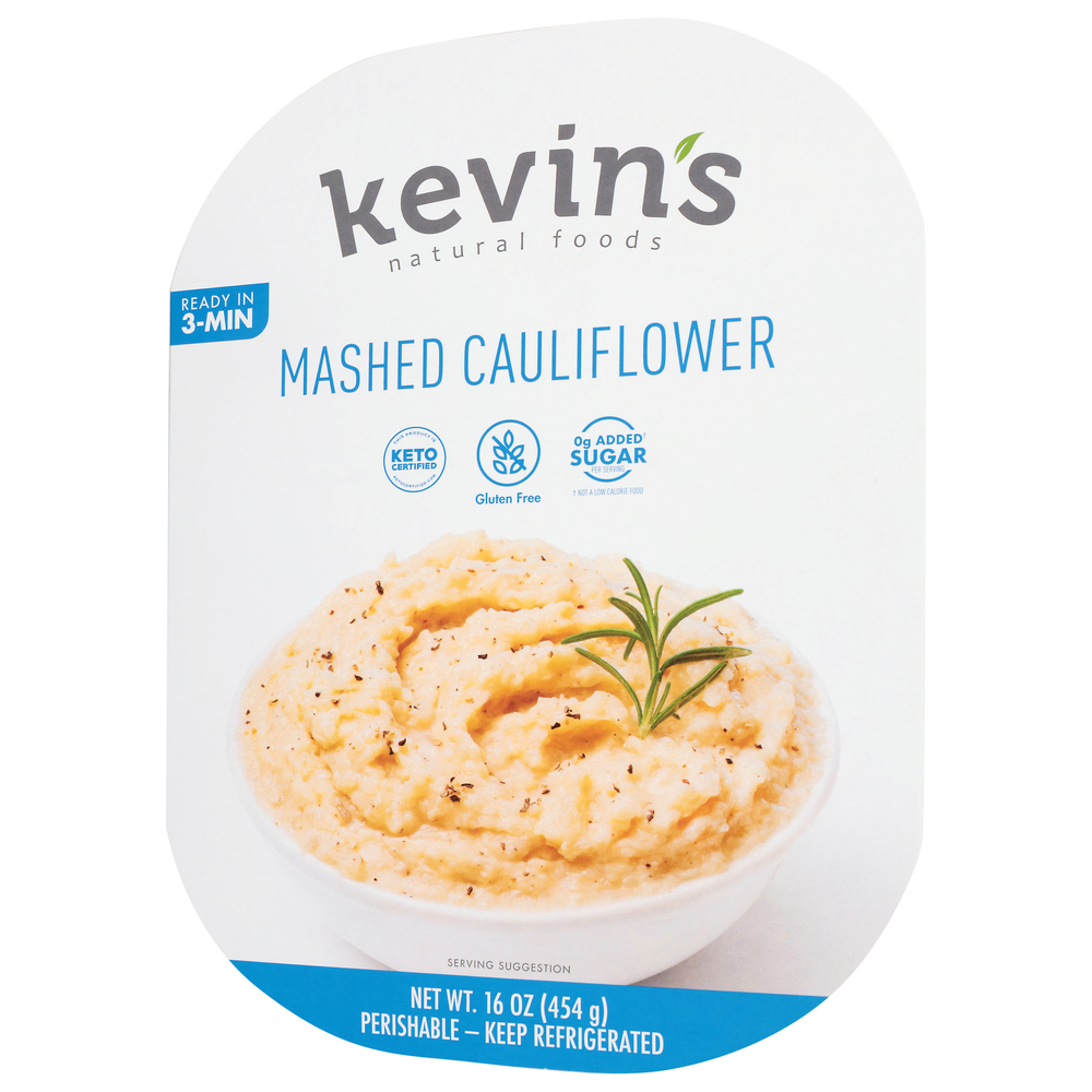 Kevin's Natural Foods Cauliflower, Mashed-Front-Right-Elevated