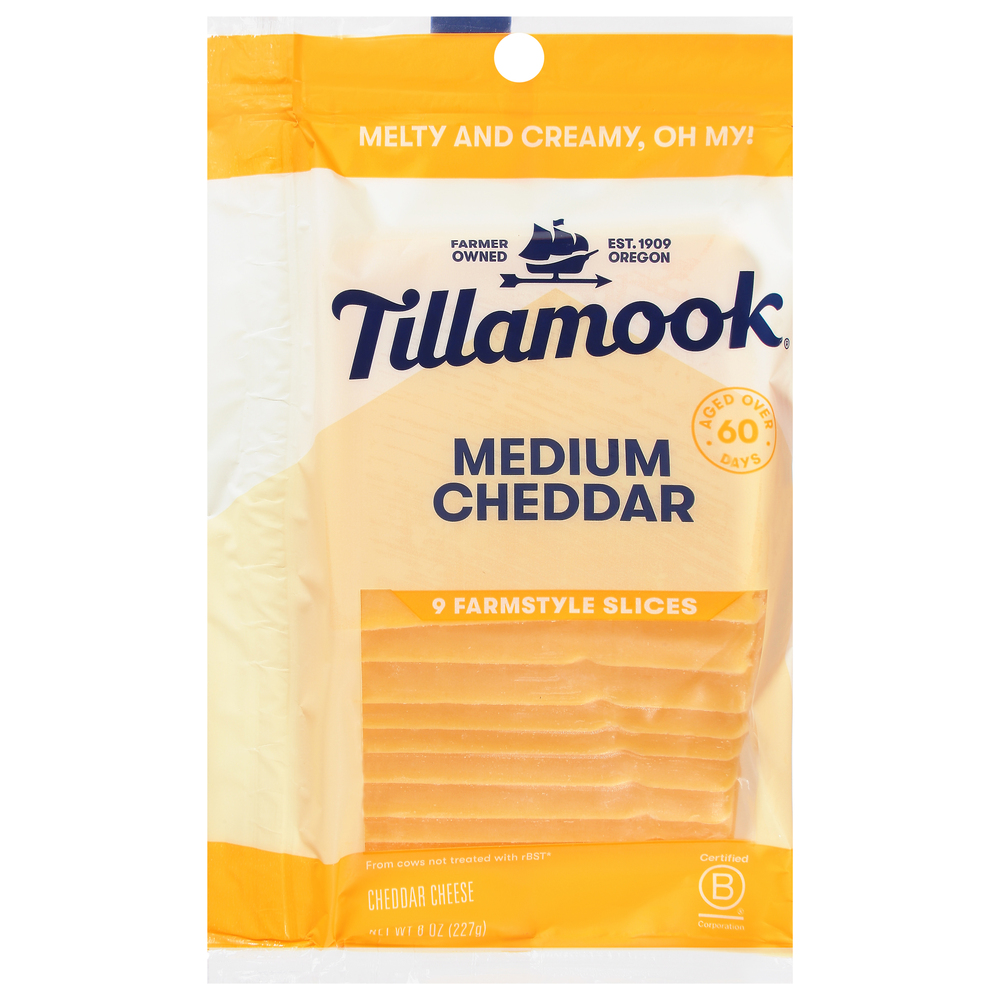 Tillamook Cheese, Medium Cheddar, Farmstyle, Thick Cut-Ecom