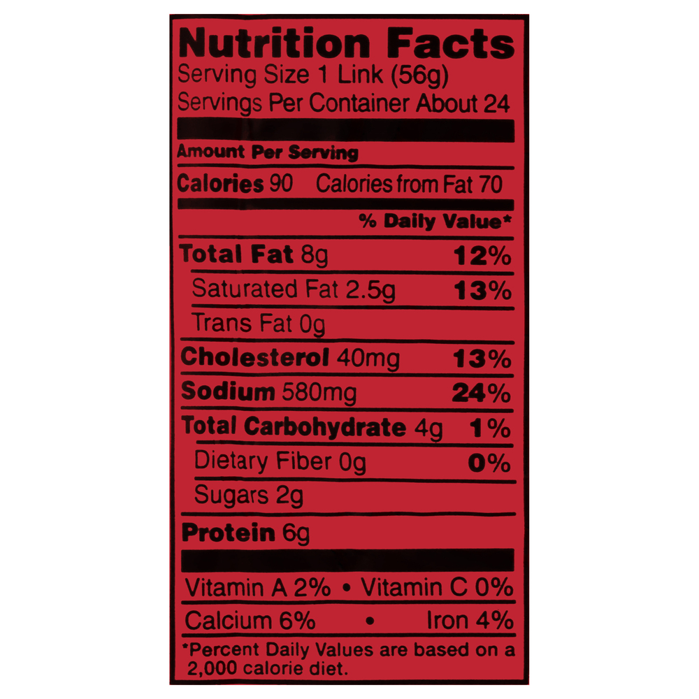 Bar S Bun Length Franks-Nutrition-Facts