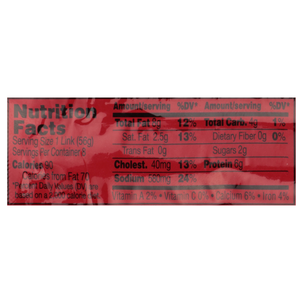 Bar S Franks, Classic, Jumbo-Nutrition-Facts