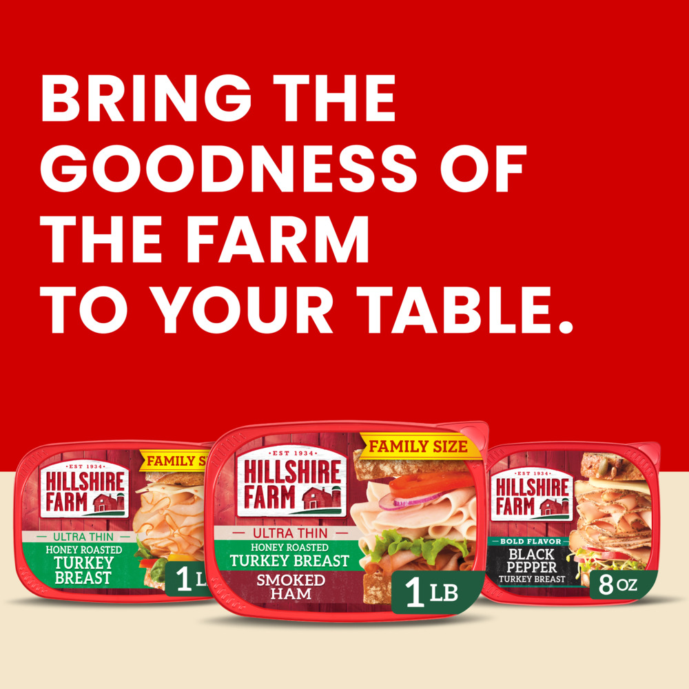 Hillshire Farm Ultra Thin Sliced Deli Lunch Meat, Honey Roasted Turkey ...