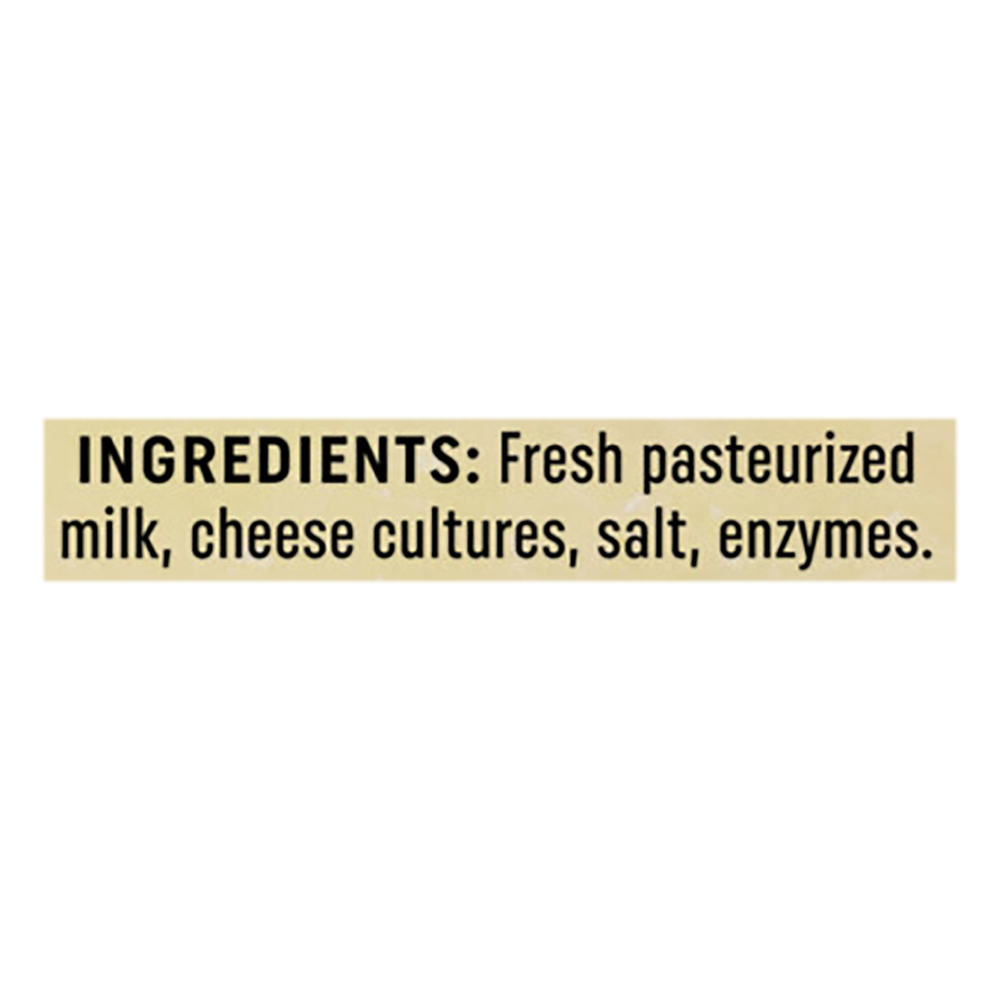 Cabot Creamery Vermont Extra Sharp Cheddar Cheese-Ingredients