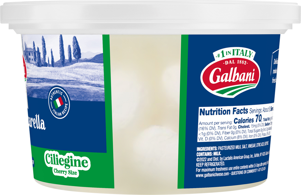 Galbani Cheese, Fresh Mozzarella, Ciliegine, Cherry Size-Planogram-Right