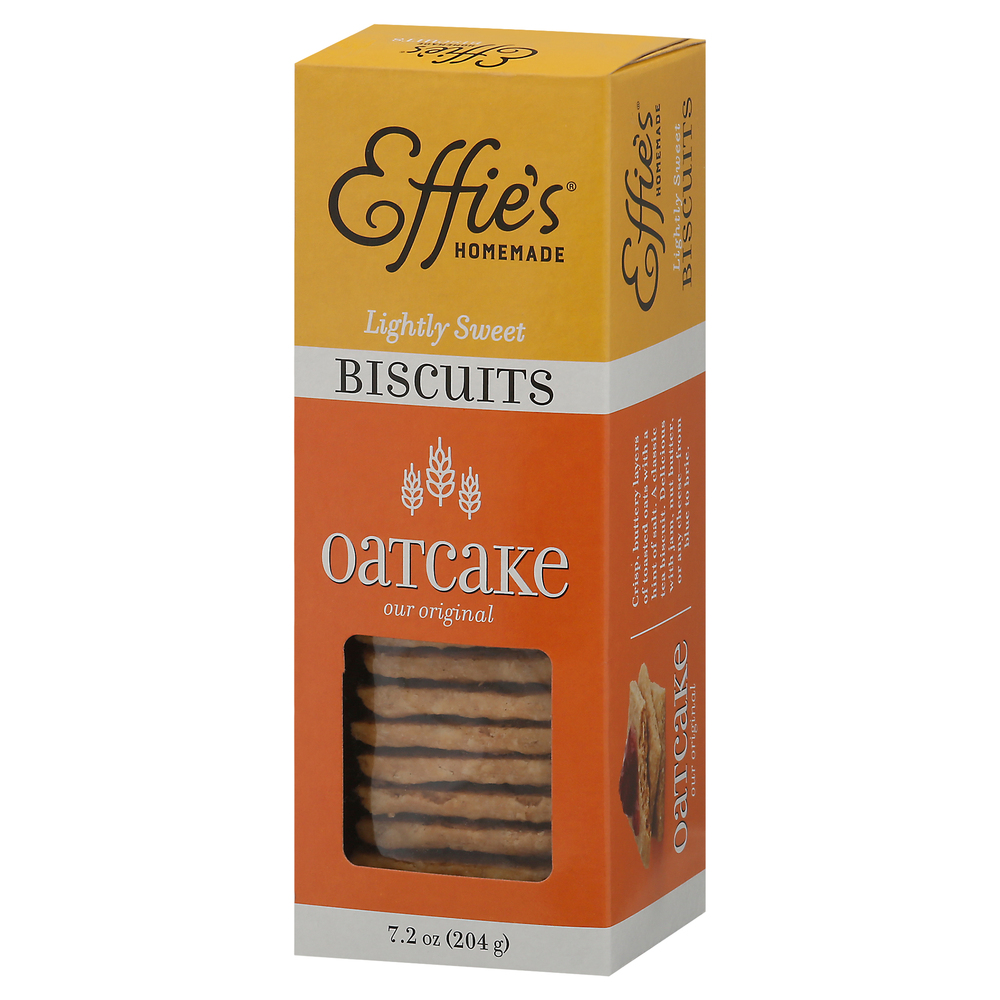 Effie's Homemade Biscuits, Lightly Sweet, Oatcake Our Original-Front ...