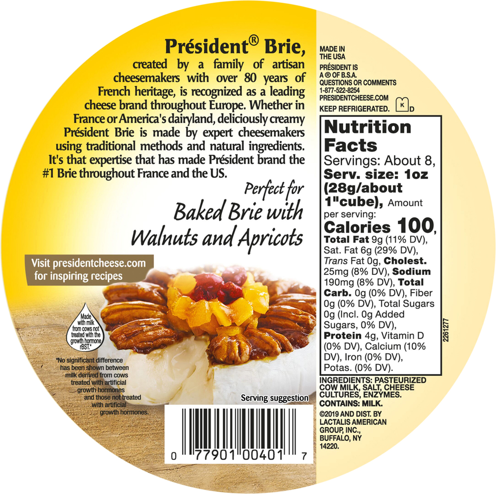President Cheese, Brie, Soft-Ripened-Planogram-Back