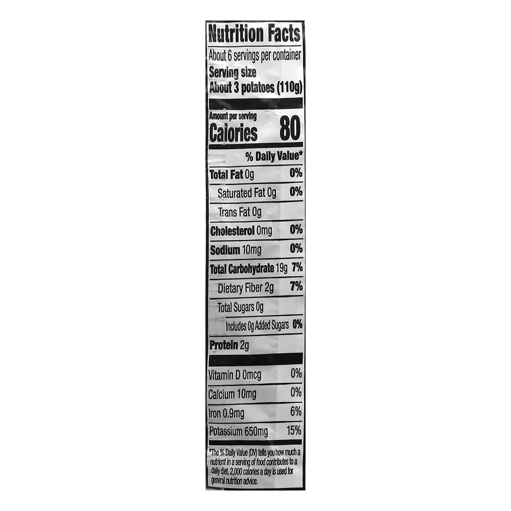 Raley's Baby Red Potatoes-Nutrition-Facts