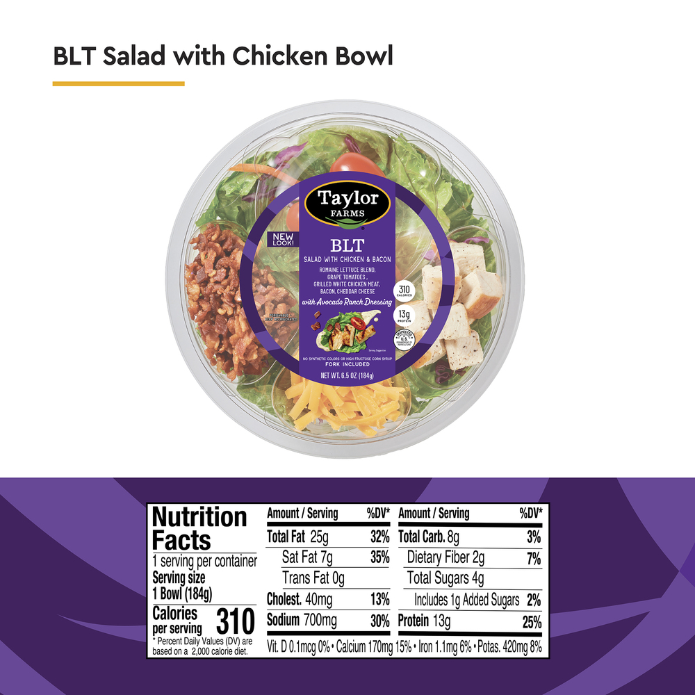 Taylor Farms BLT Salad Bowl-Nutrition-Facts