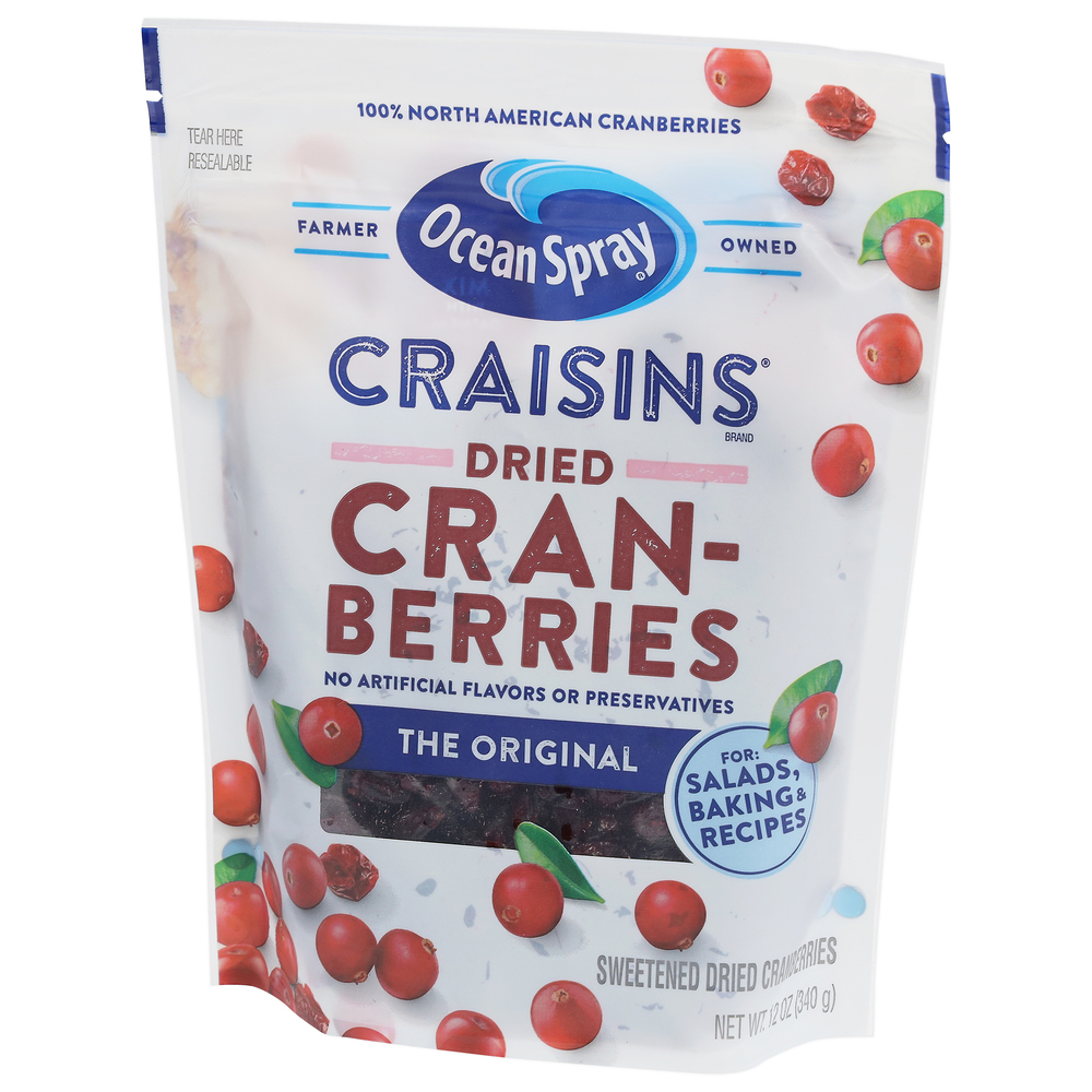 Ocean Spray Craisins Cranberries, Dried, The Original-Front-Right-Elevated