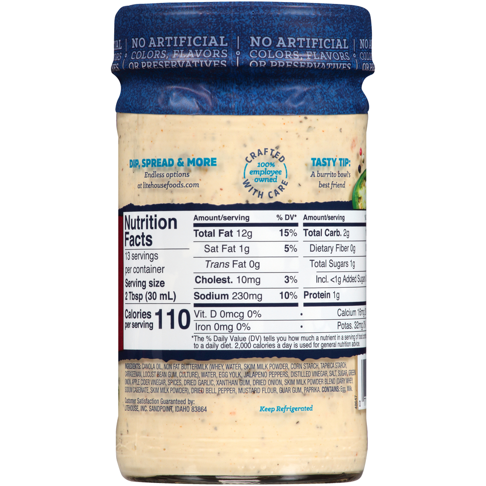 Litehouse Jalapeno Ranch Dressing & Dip-Front-Right-Elevated