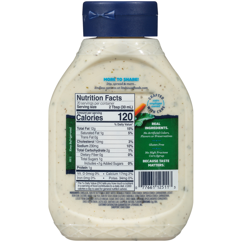 Litehouse Homestyle Ranch Dressing & Dip-Planogram-Back