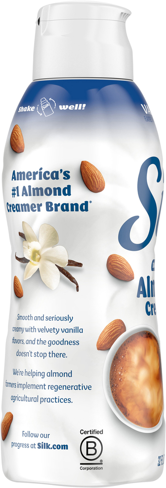 Silk Almond Creamer, Dairy-Free, Vanilla-Planogram-Left