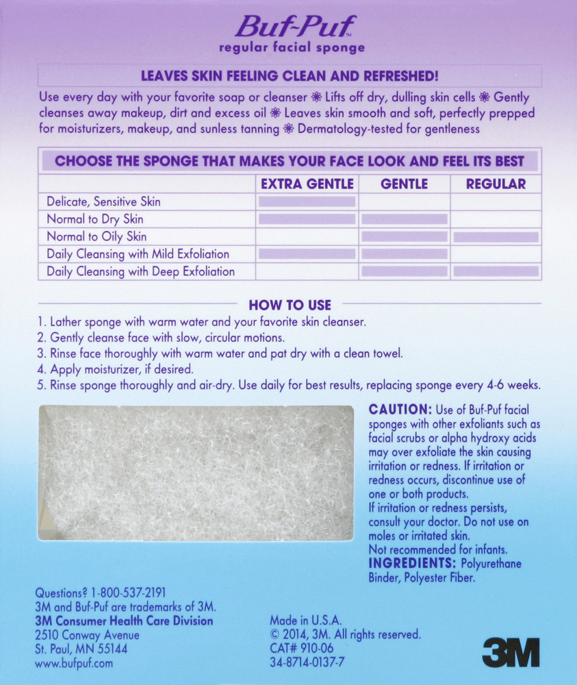 buff puff face sponge