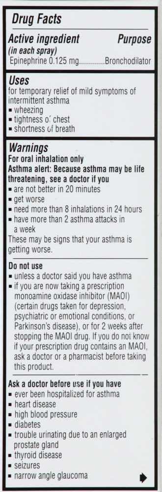Primatene Mist Bronchodilator, Epinephrine Inhalation Aerosol-Planogram ...