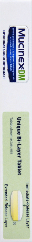 Mucinex DM Expectorant & Cough Suppressant, Tablets-Planogram-Left
