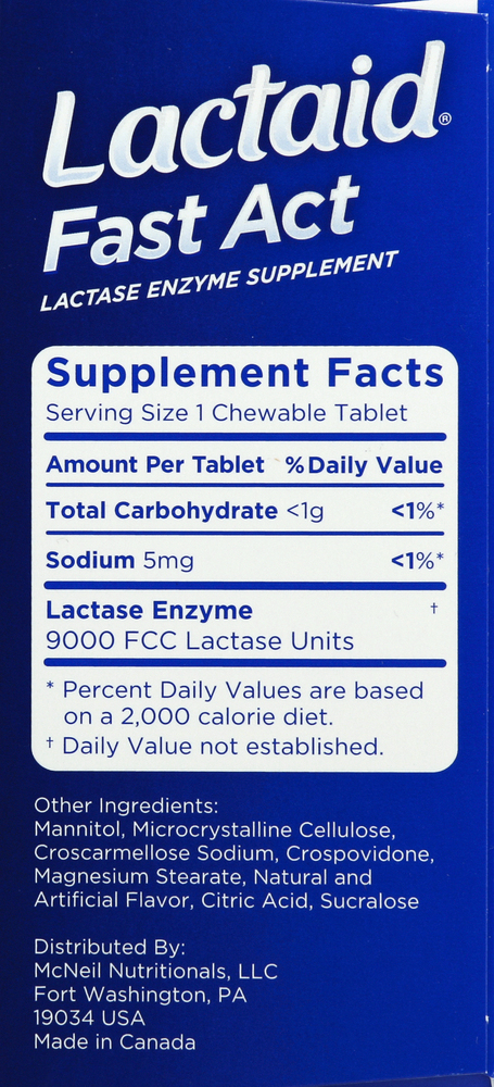 lactase enzyme tablets