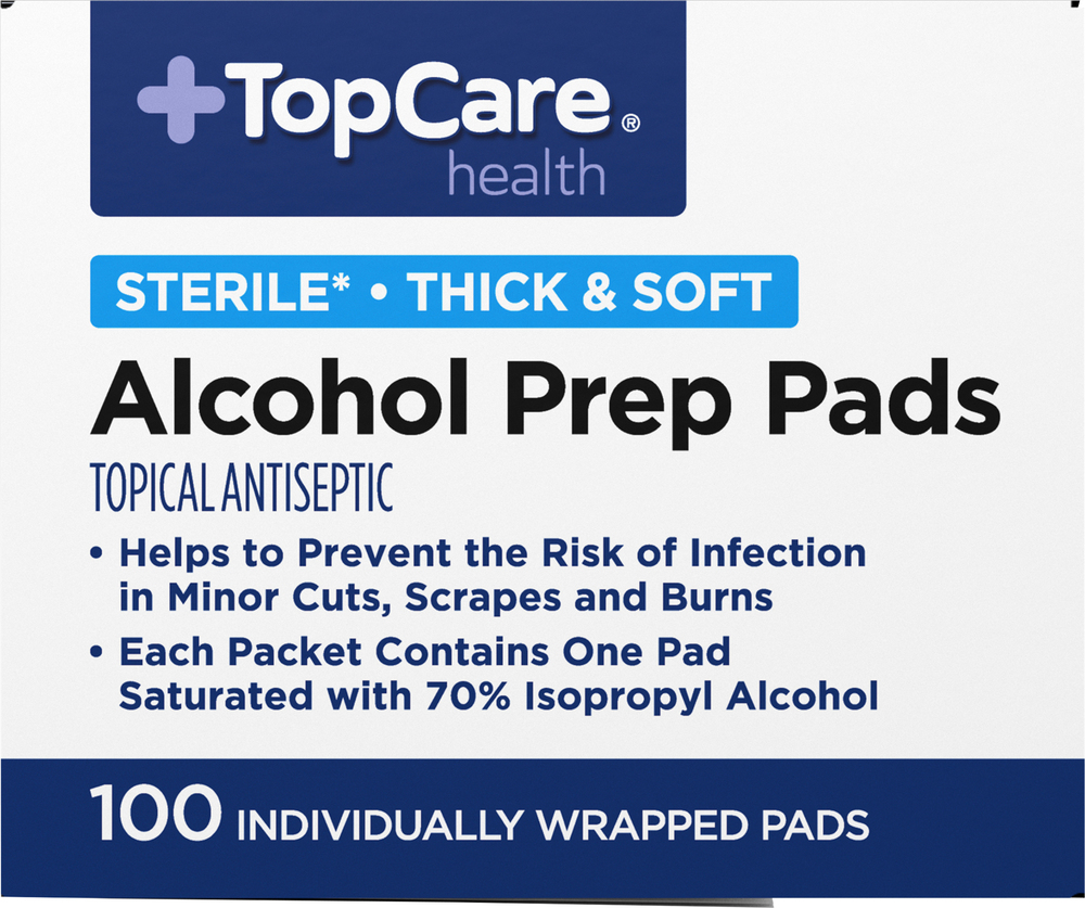 TopCare HEALTH Sterile Thick & Soft Alcohol Prep Pads-Planogram-Left