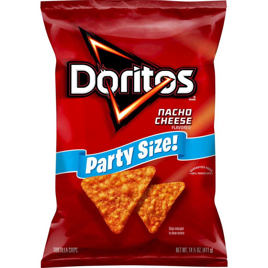 Doritos Tortilla Chips, Nacho Cheese Flavored, Party Size-Hero