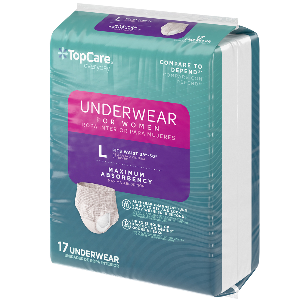 TopCare HEALTH Maximum Absorbency L Underwear For Women-Front-Right ...
